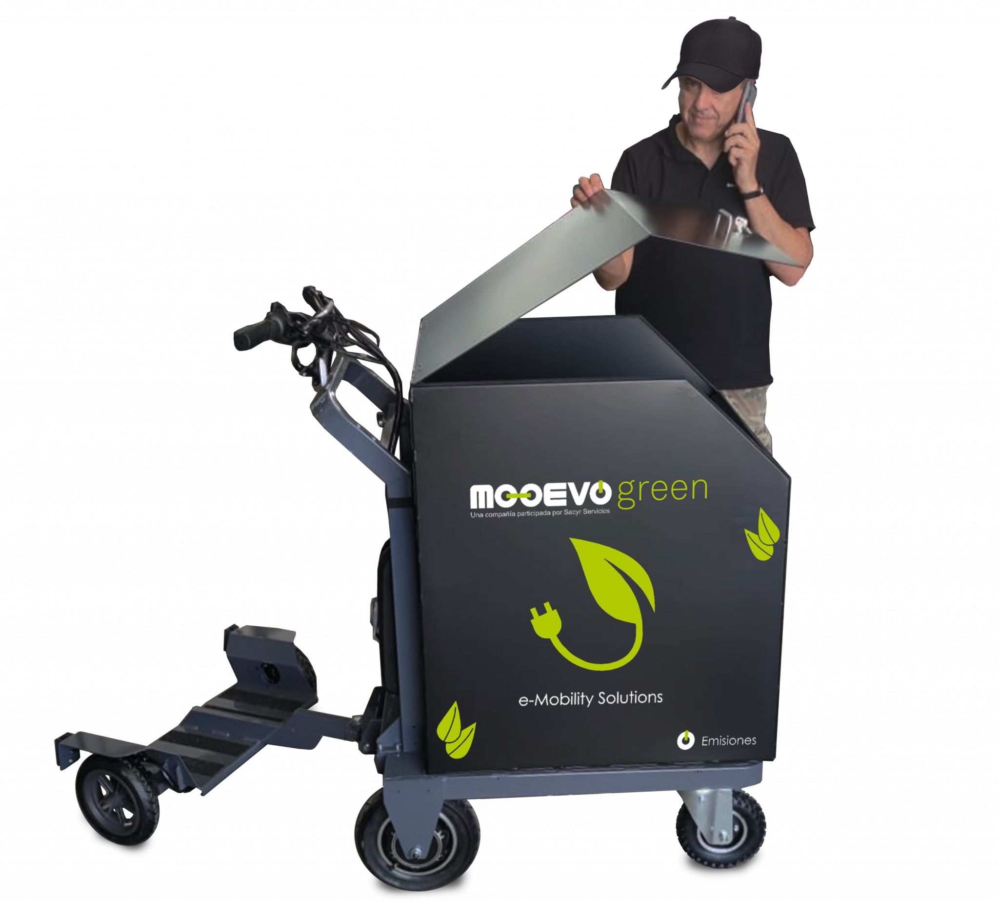 Carrito repartidor eléctrico MOOEVO: Para acera y calzada